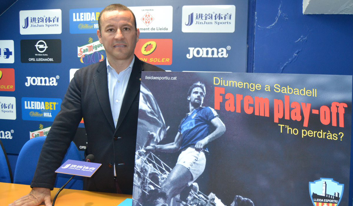 Albert Esteve, president del Lleida Esportiu: "Si guanyem a Sabadell ...